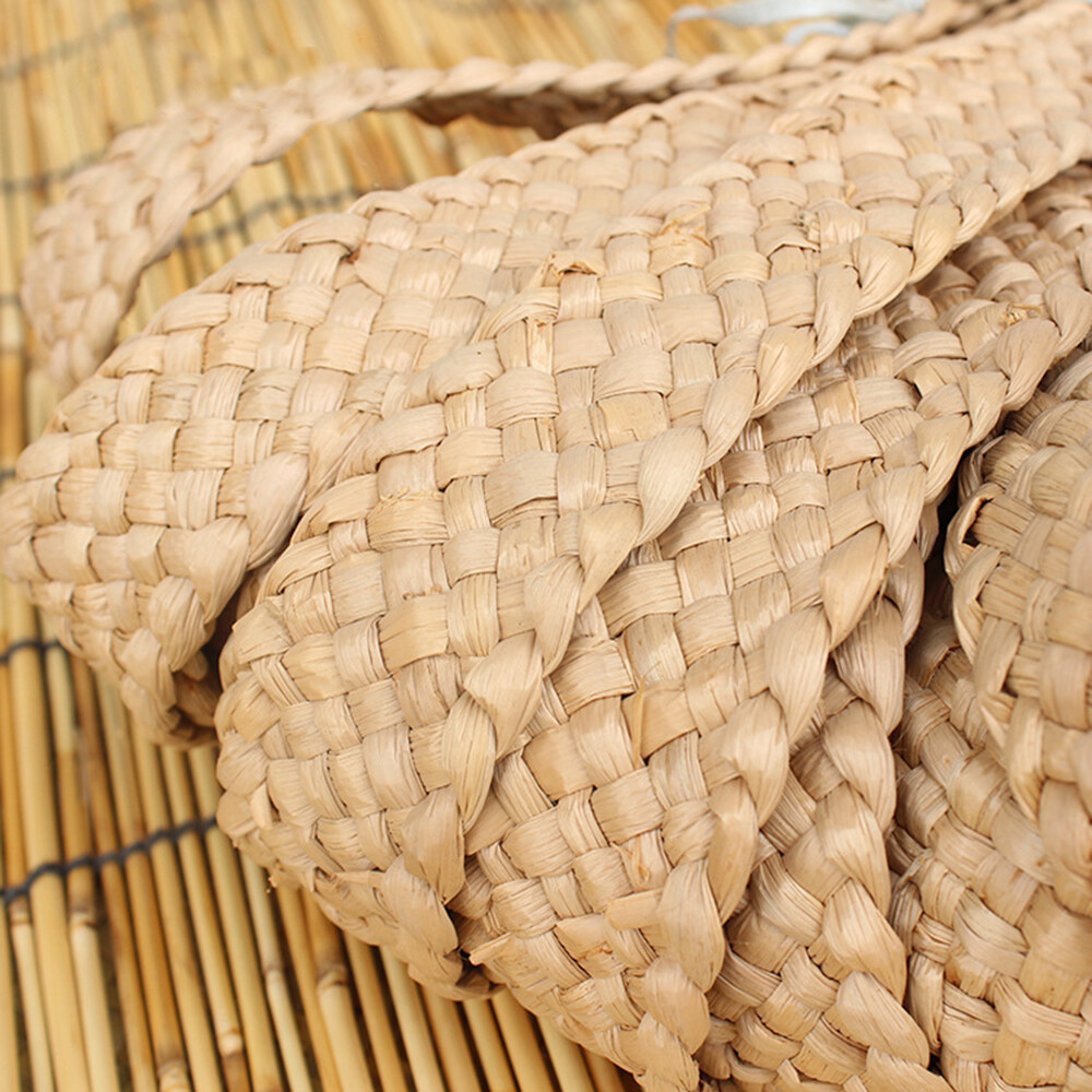 2/5M Hand-woven Natural Straw Rope Rattan Webbing Ribbons DIY Hand Fans ...