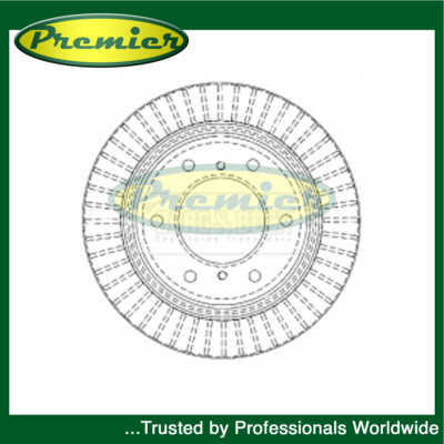 Premier Rear 1x Brake Disc Fits Mitsubishi Shogun Pajero 2000- MR418067 ...