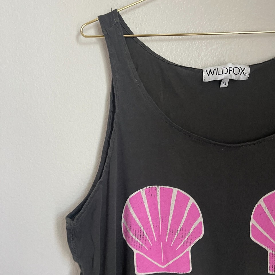 WILDFOX Women's Venice Beach Seashell Tank in Charcoal Size MEDIUM | eBay
