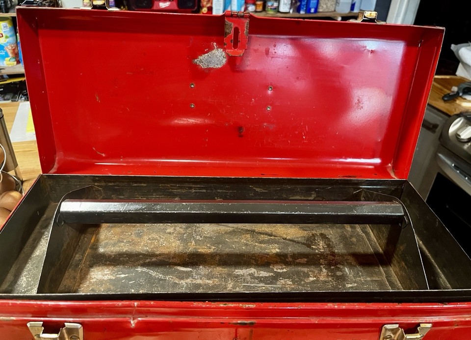 Vintage PROTO Metal Toolbox 9975 Heavy Duty Steel Red Tool Chest ...