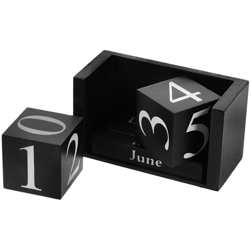 Elegant Wood Calendar European Style Perpetual Calendar Office Block ...