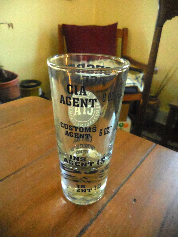 CIA Secret Agent tall 8 oz. graduated Shot Glass, Nassau, Bahamas | eBay