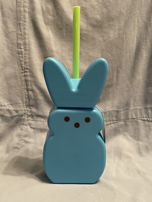 NEW Easter PEEPS Bunny Blue Tumbler Cup w/Lid and Straw 14 oz by Zak ...
