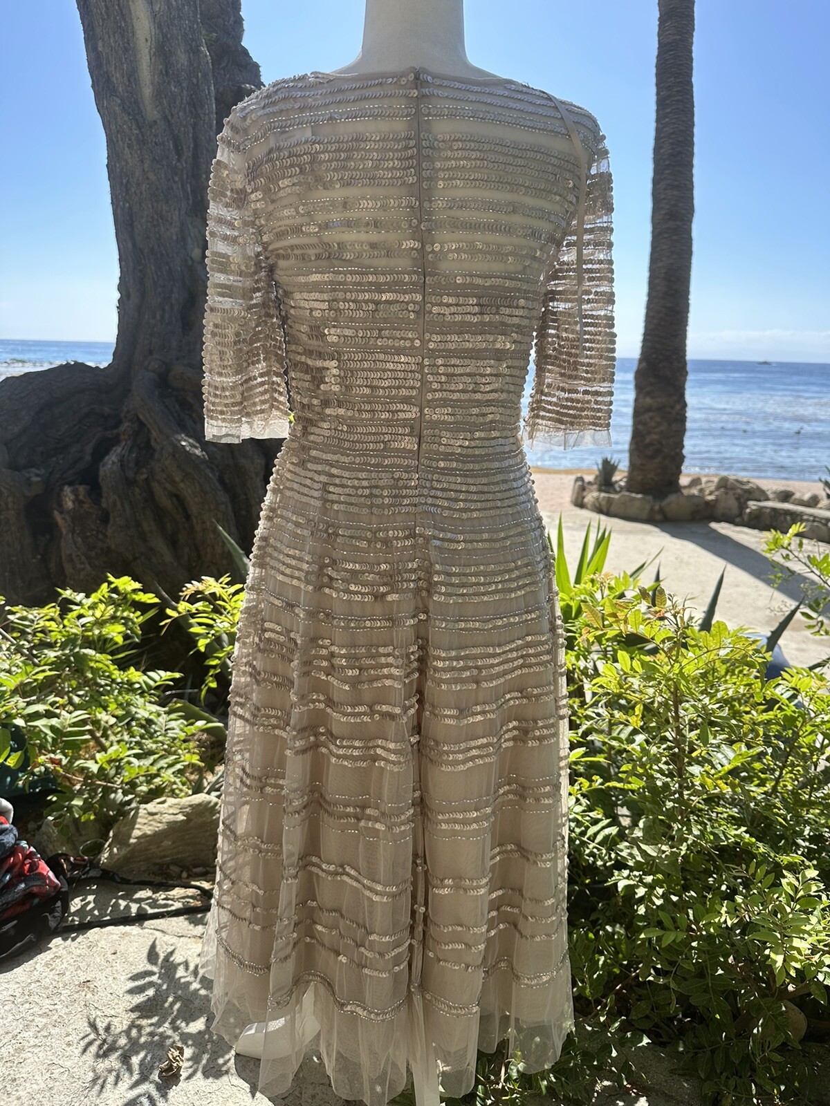 Johnny Was Beaded Mesh Dress | eBay