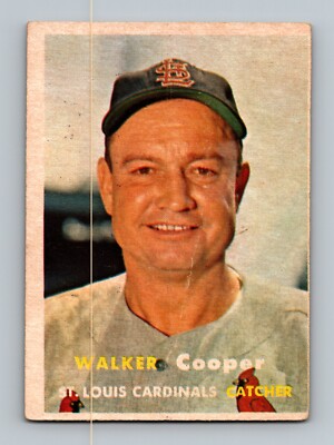 1957 Topps 380 Walker Cooper FAIR (Crease) St. Louis Cardinals Baseball ...