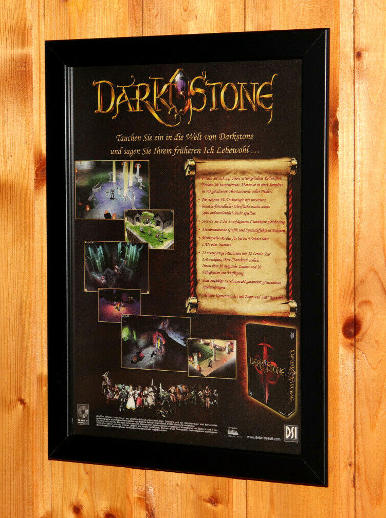1999 Darkstone Old Rare Small Poster / Vintage Ad Page Framed PlayStation 1 PS1 | eBay UK