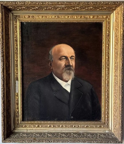 ANTIQUE 19TH CENTURY EUROPEAN MAN REALISM PORTRAIT OIL PAINTING OLD ...