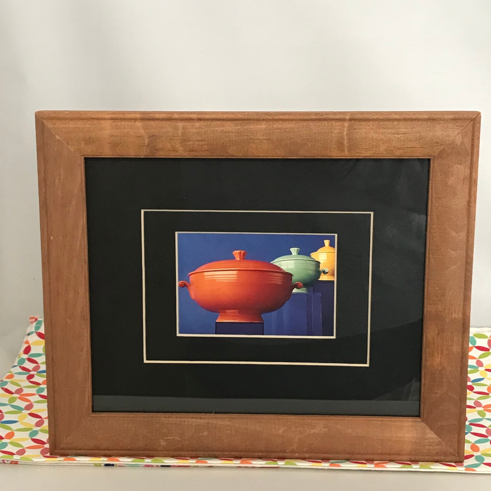 Fiestaware Postcard Print Framed Art Wood Frame Fiesta Vintage ...