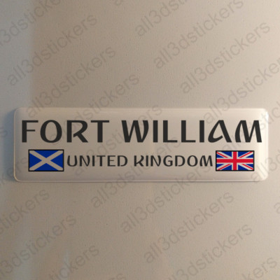Fort William Scotland UK Sticker 4.70x1.18" Domed Resin 3D Flag ...