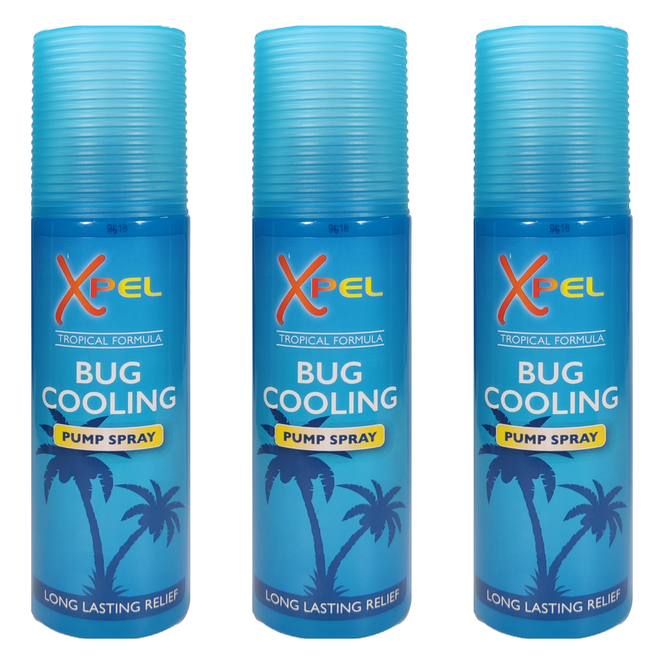 120ml Xpel Bug Insect Cooling Pump Spray Long Lasting Relief Tropical ...