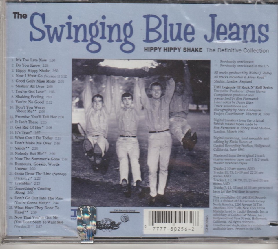 SWINGING BLUE JEANS Hippy Hippy Shake Definitive Coll CD SEALED 26 ...
