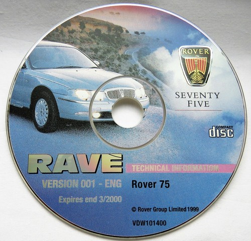 Rover 75 Technical Information Rave Disc Version 001-ENG Expiry Date 3/ ...