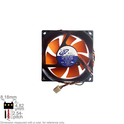Fan Muffin Cooling DC 12V DC12V 12VDC 80mm 80x80x25 FSP Group FSP8025F ...