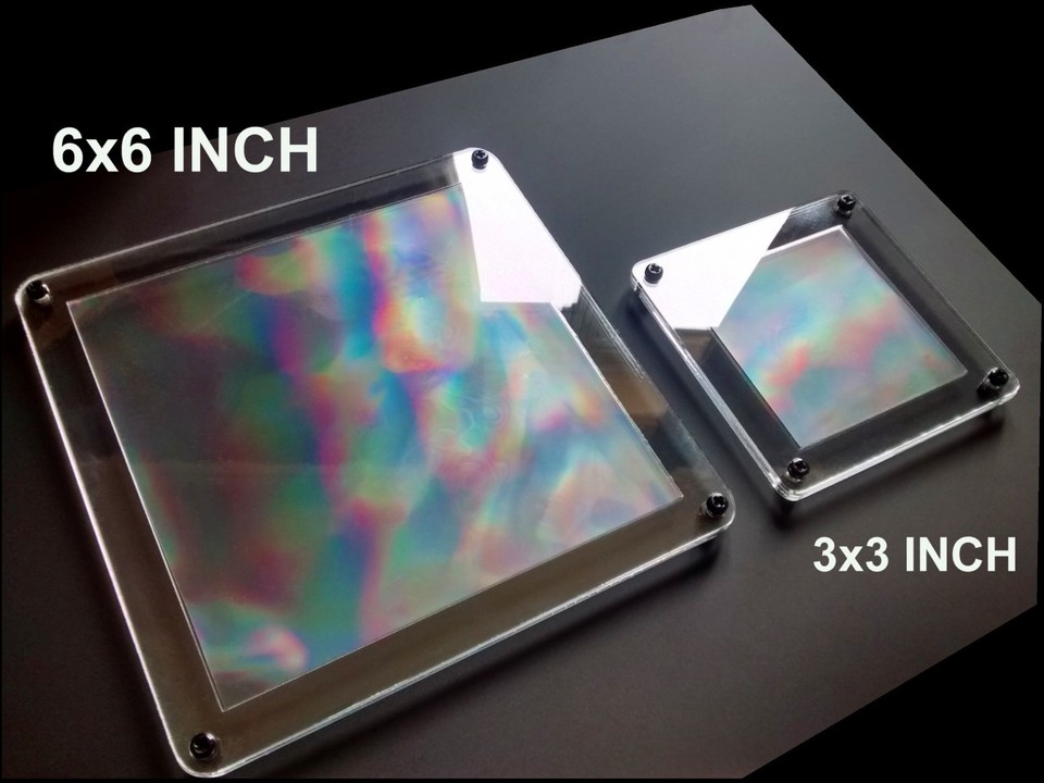 3x3 INCH Diffraction Grating Sheet With Display Case 13,500 Lines Per ...