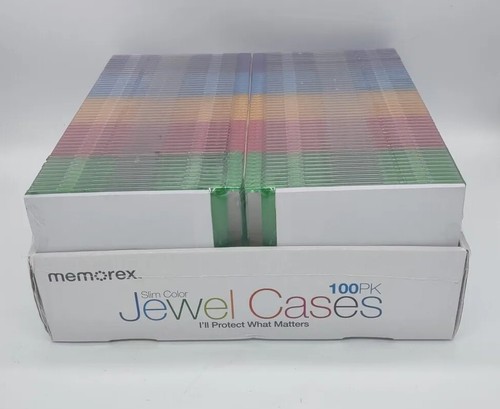Memorex 100pk Slim Jewel Cases & Inserts! DVD/CD Storage, Organize ...