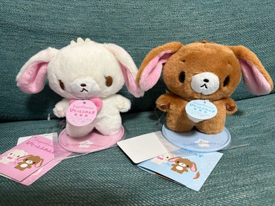 Sanrio Pitatto Friends Plush Doll S Sugarbunnies Shirousa & Kurousa Set ...