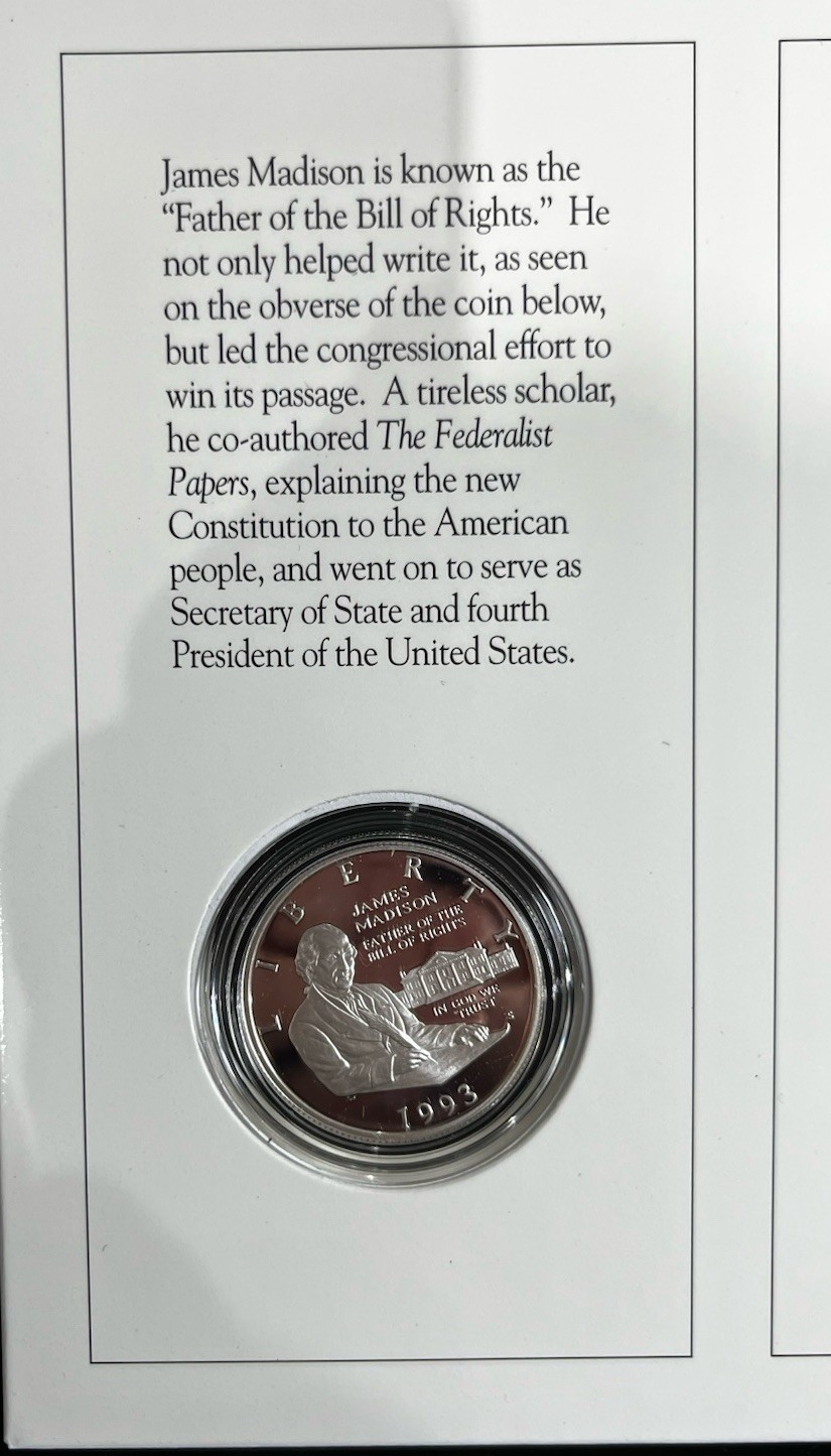 Bill Of Rights Commemorative Coin and Stamp Set U.S. United States Mint ...