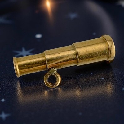 Vintage 14k Yellow Gold Tiny Telescope Charm | eBay
