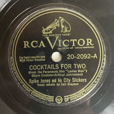 10" 78 RPM-Spike Jones-Cocktails for Two/Holiday for Strings/RCA Victor ...