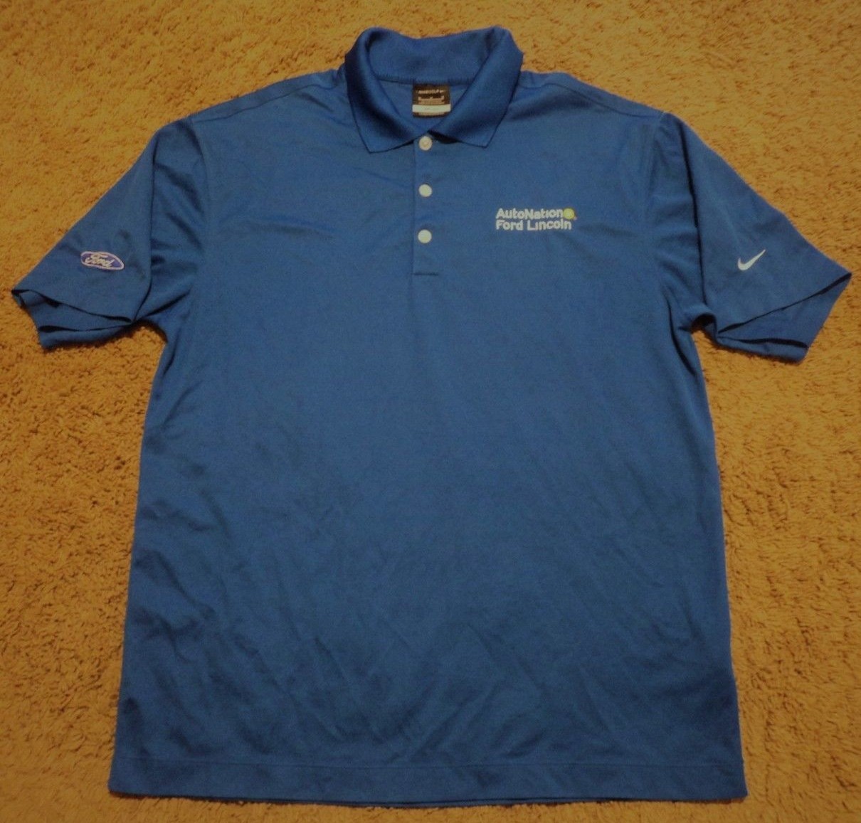 NEW Men's ~ Ford Motors Lincoln AutoNation Embroidered NIKE Polo Shirt ...