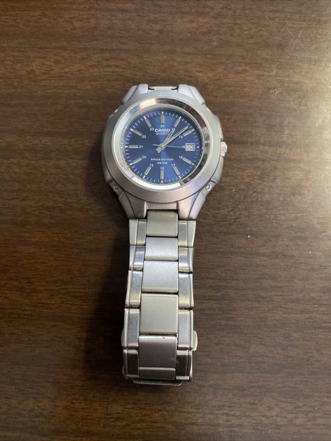 Casio Classic Quartz Mens Blue Dial Stainless Steel Watch Mtp-3050 ...