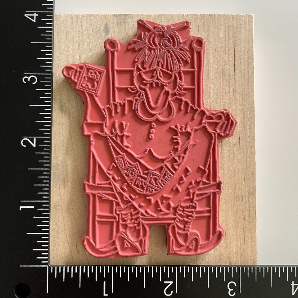 The Stamp Store Woman Grandma Rocking Chair Wood Mounted Rubber Stamp ...