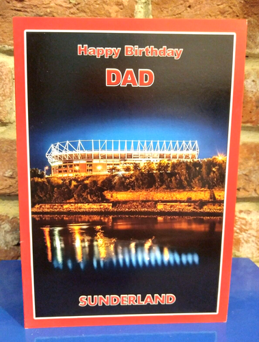 Sunderland SAFC Happy Birthday Football Card Dad Stadium of Light Size ...