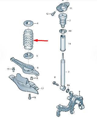 New VOLKSWAGEN GOLF MK5 1K Rear Coil Spring 1K0511115GA | eBay UK