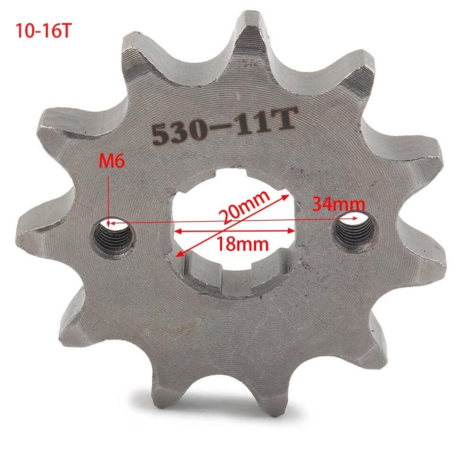 530 16T Chain Front Sprocket Cog 20mm For 125cc-350cc Dirt Pit Bike ATV Go Kart | eBay UK