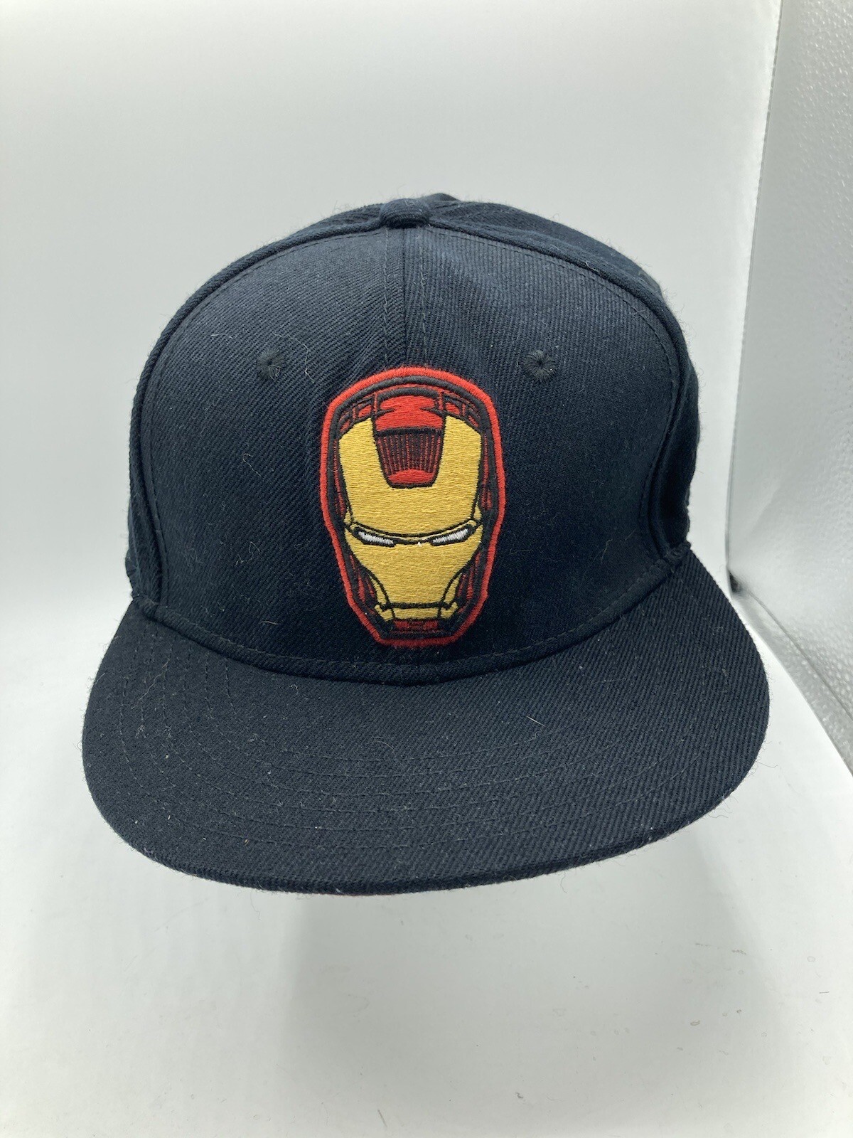 Iron Man Front Patch Logo Hat Black Marvel Avengers F… - Gem