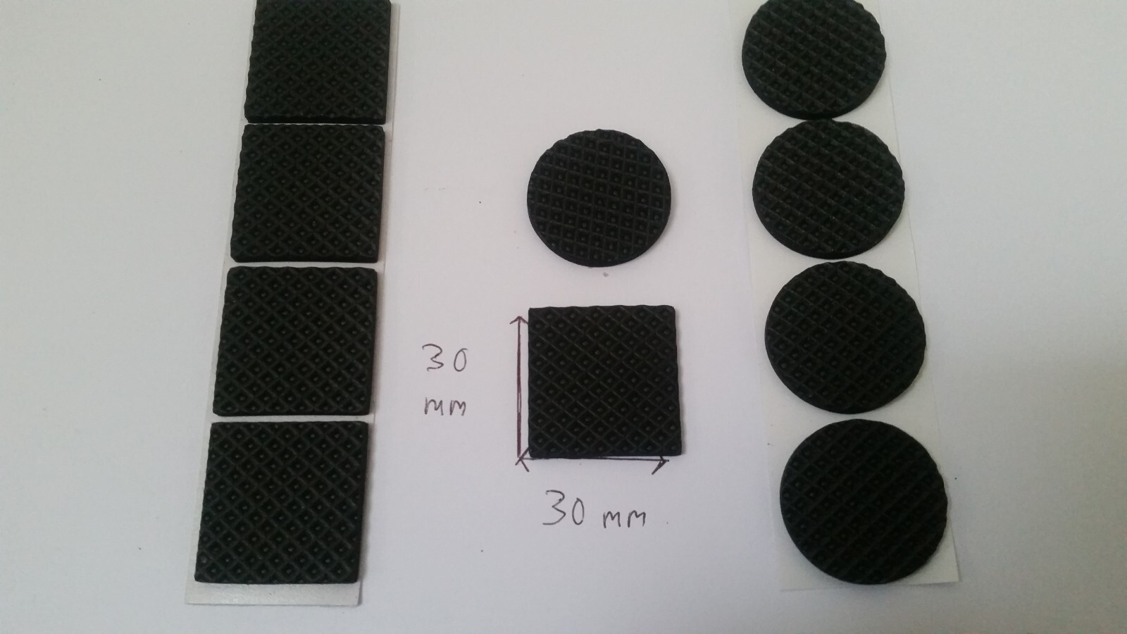 Rubber Sticky Pads 30 mm Table Chair Leg Non-Slip Self-Adhesive Floor ...
