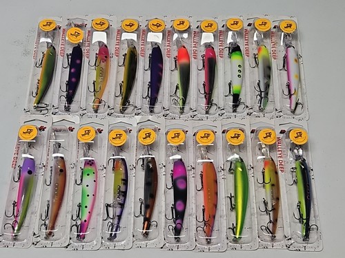 (20) Bandit WALLEYE DEEP Jerkbaits...JT Custom Tackle...All Different ...