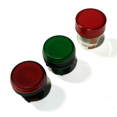 * 3 CNC Control Panel Indicator Button Lights Lens Red & Green | eBay