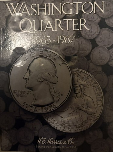 H.E. Harris Washington Quarter 1965-1987 Coin Folder #3, Album Book ...