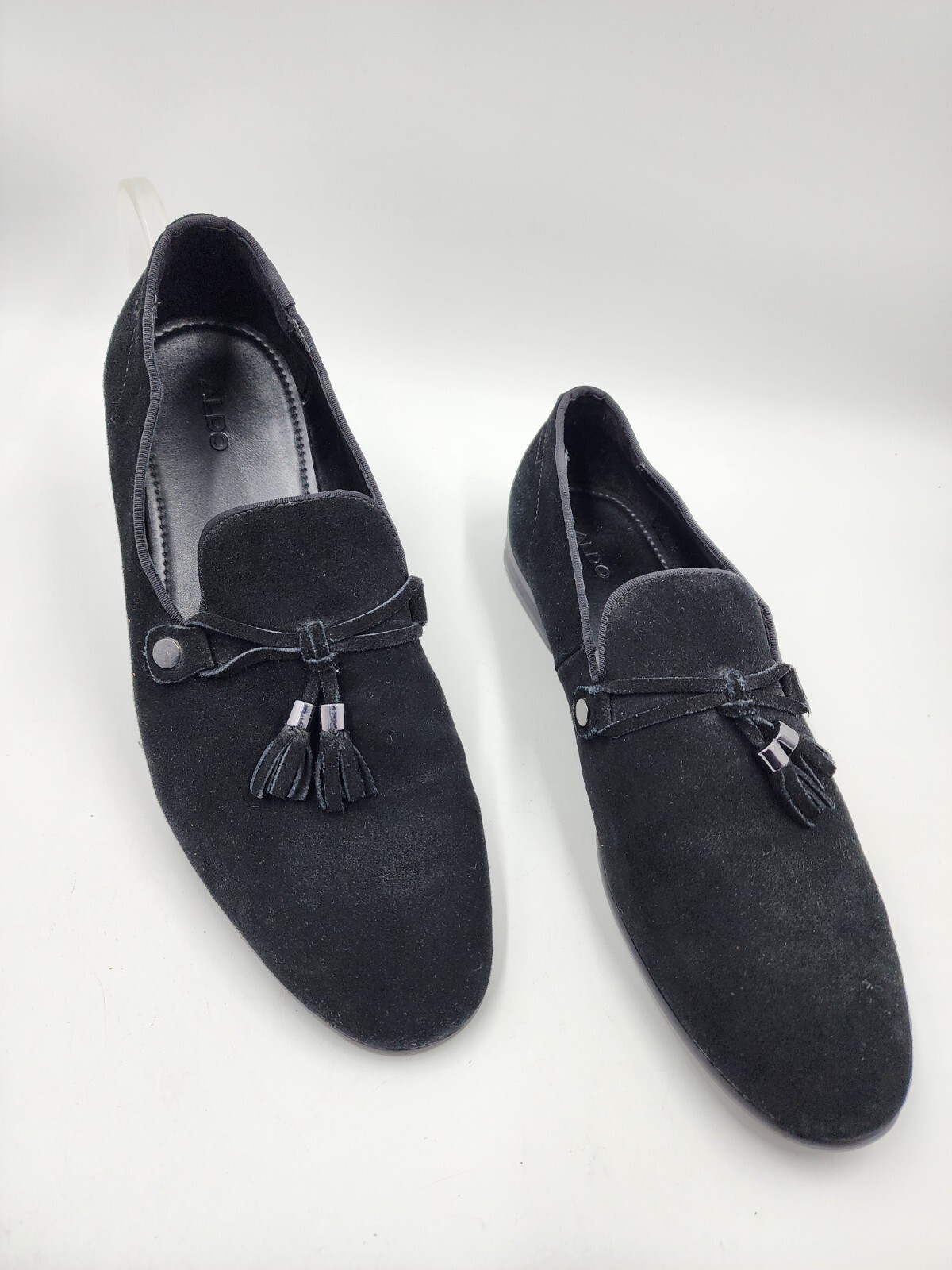 Aldo Black Suede Loafer With Leather Tassels Men's Size US 12 EU 45 | eBay