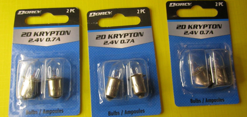 Dorcy 3D Krypton 2.4V 0.7A Flashlight Bulb 41-1660 KPR102 3 Qty | eBay