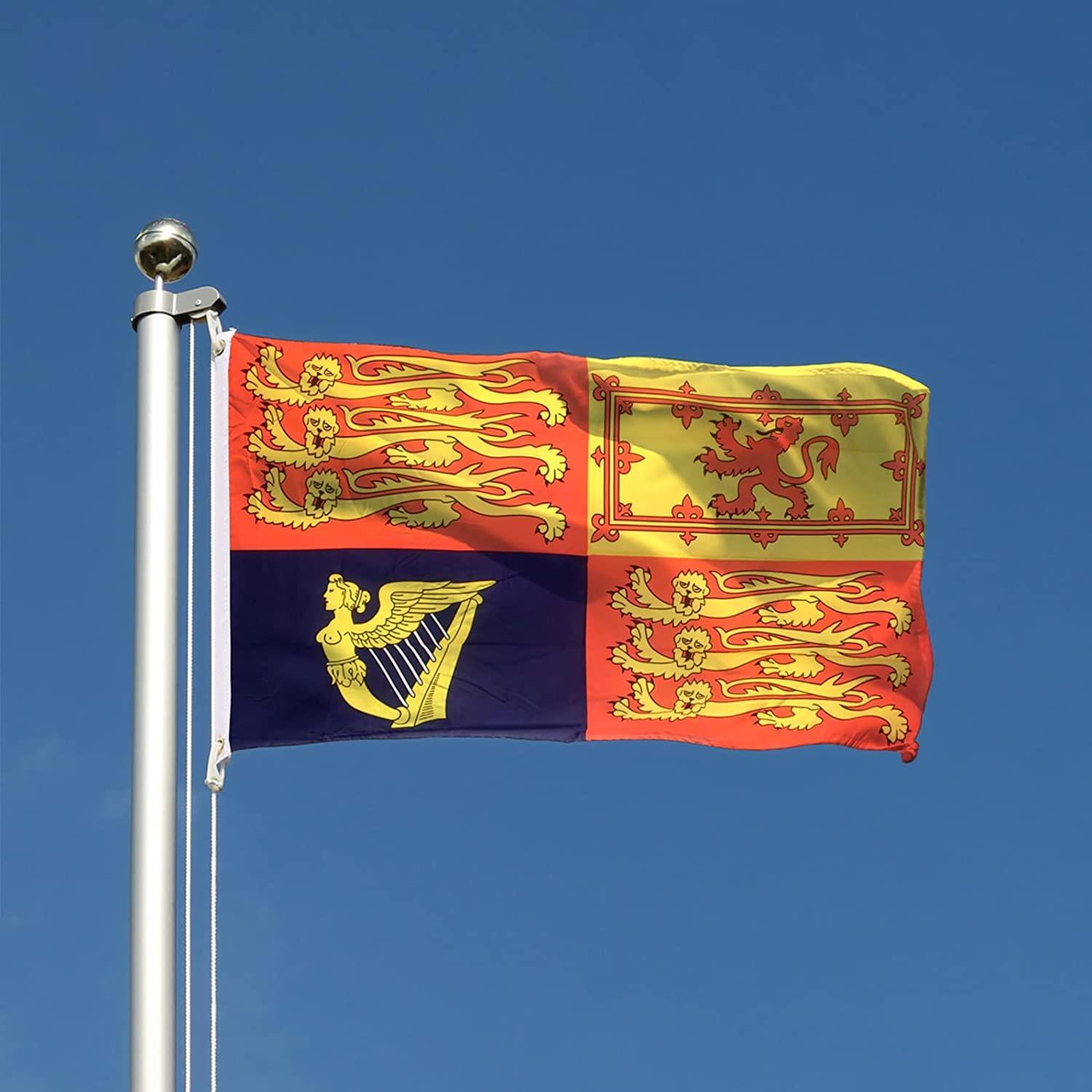 5X3FT UK Royal Standard Flag King Charles Queen Elizabeth British ...