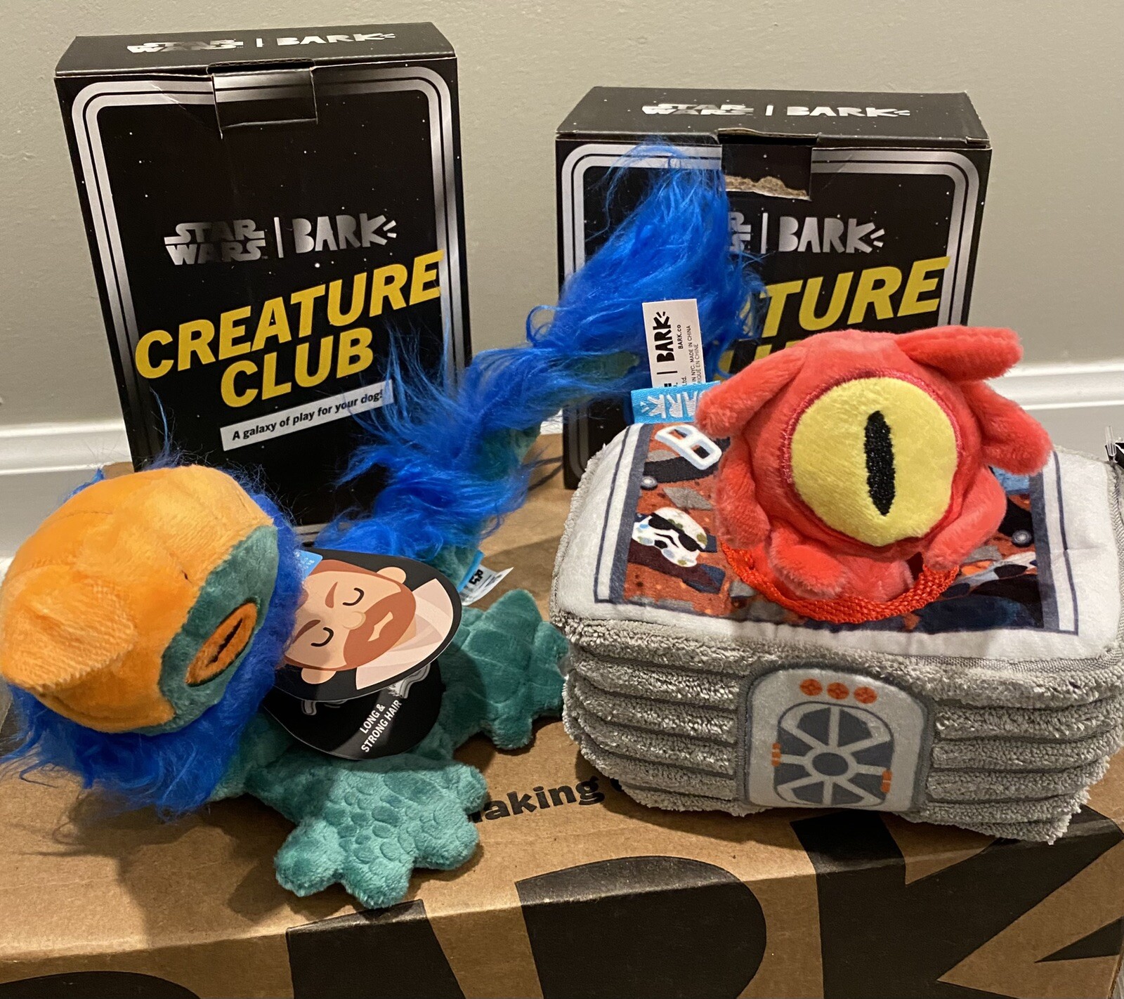 Bundle Of 2 Bark Box Star Wars Creature Club Dog Toys S / XS Brand New ...