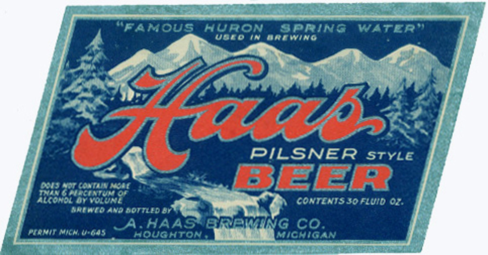 A. HAAS BREWING BEER LABEL T SHIRT HOUGHTON MICH Small-XXXlarge | eBay