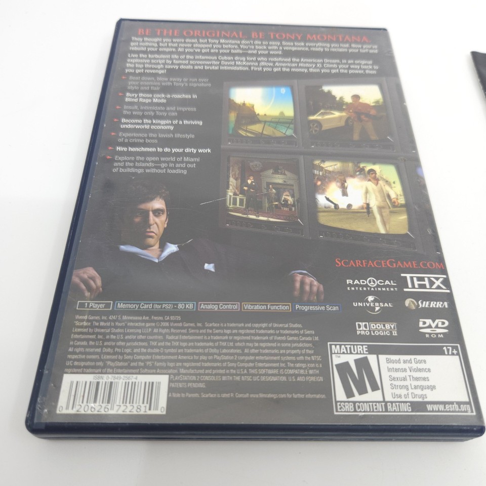Playstation 2 - Scarface: The World Is Yours PS2 COMPLETE CIB ...