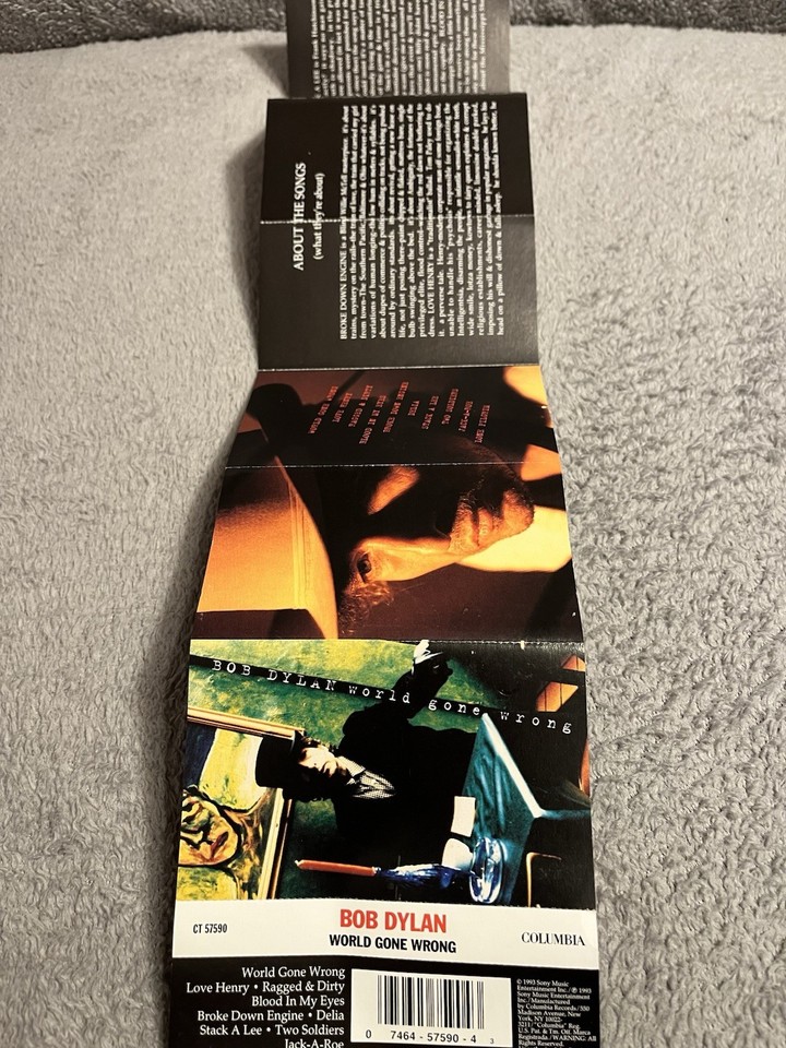 Bob Dylan World Gone Wrong 1993 cassette tape | eBay