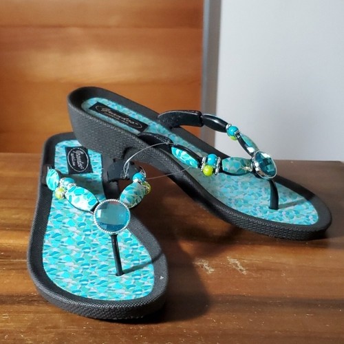 Grandco Size 8 NWT Sandal Lightweight Foam Flip Flops Turquoise Teal ...