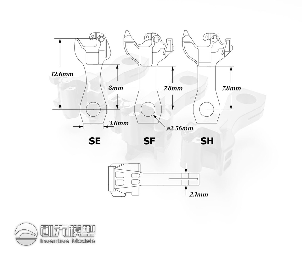 S scale (1:64) Operational Coupler - Brass Blackened- Inventive Models ...