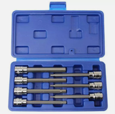Extra Long HEX BIT Socket Set 3/8" Dr HEX Allen Keys H3 4 5 6 H7 8 10mm ...