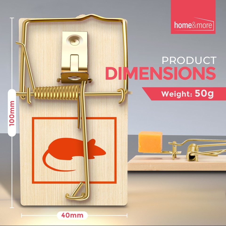 8 Wooden Mouse Traps Traditional Mice Rodent Pest Control Trap Reusable ...