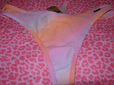 Victoria's Secret PINK Sexy Thong String V-Cut LOGO Pink Gradient ...
