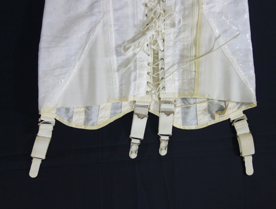 RARE~ANTIQUE~c1950s~SPENCER~Sz Lg -XL SATINY Lace Up Open Bottom ...