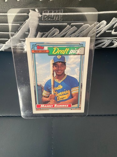 Raw MLB Manny Ramirez draft pick rookie card Cleveland Indians Boston ...