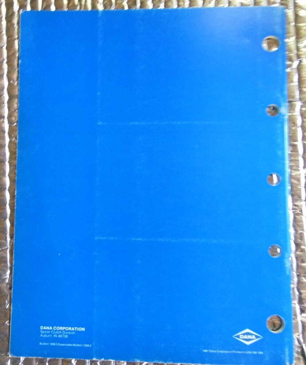 Spicer Angle Spring Angle Spring 2 Pull Type Clutch Service manual 1308 ...