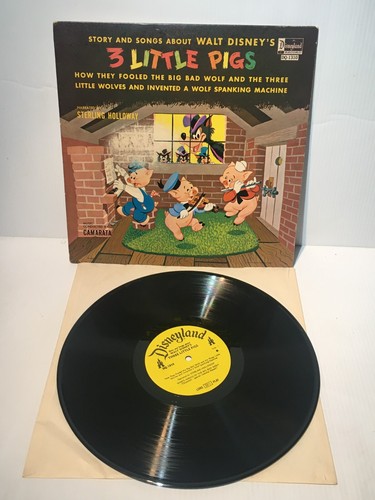 WALT DISNEY’S 3 LITTLE PIGS Vinyl LP Story And Songs Disneyland DQ-1310 ...
